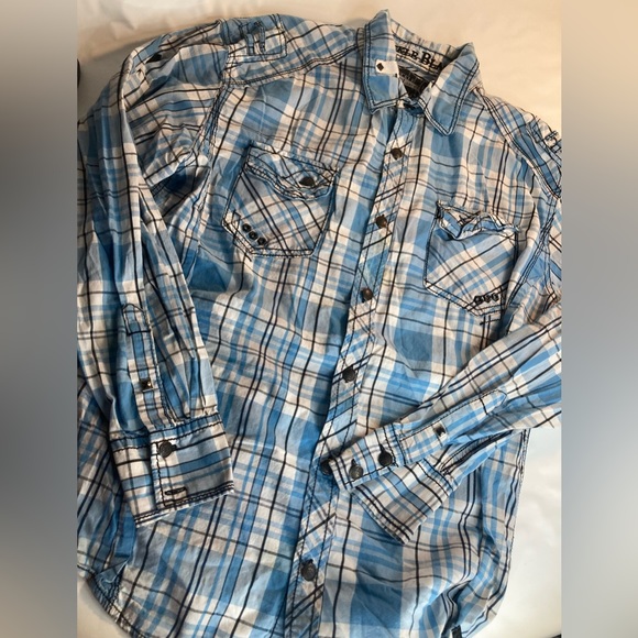 Buckle | Shirts | Buckle Black Label Button Up Shirt Athletic Fit Xl ...